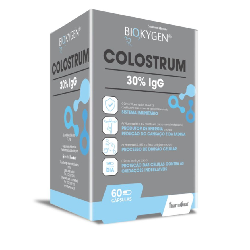 BIOKYGEN COLOSTRUM 30% IgG – 60 CÁPSULAS – FHARMONATT